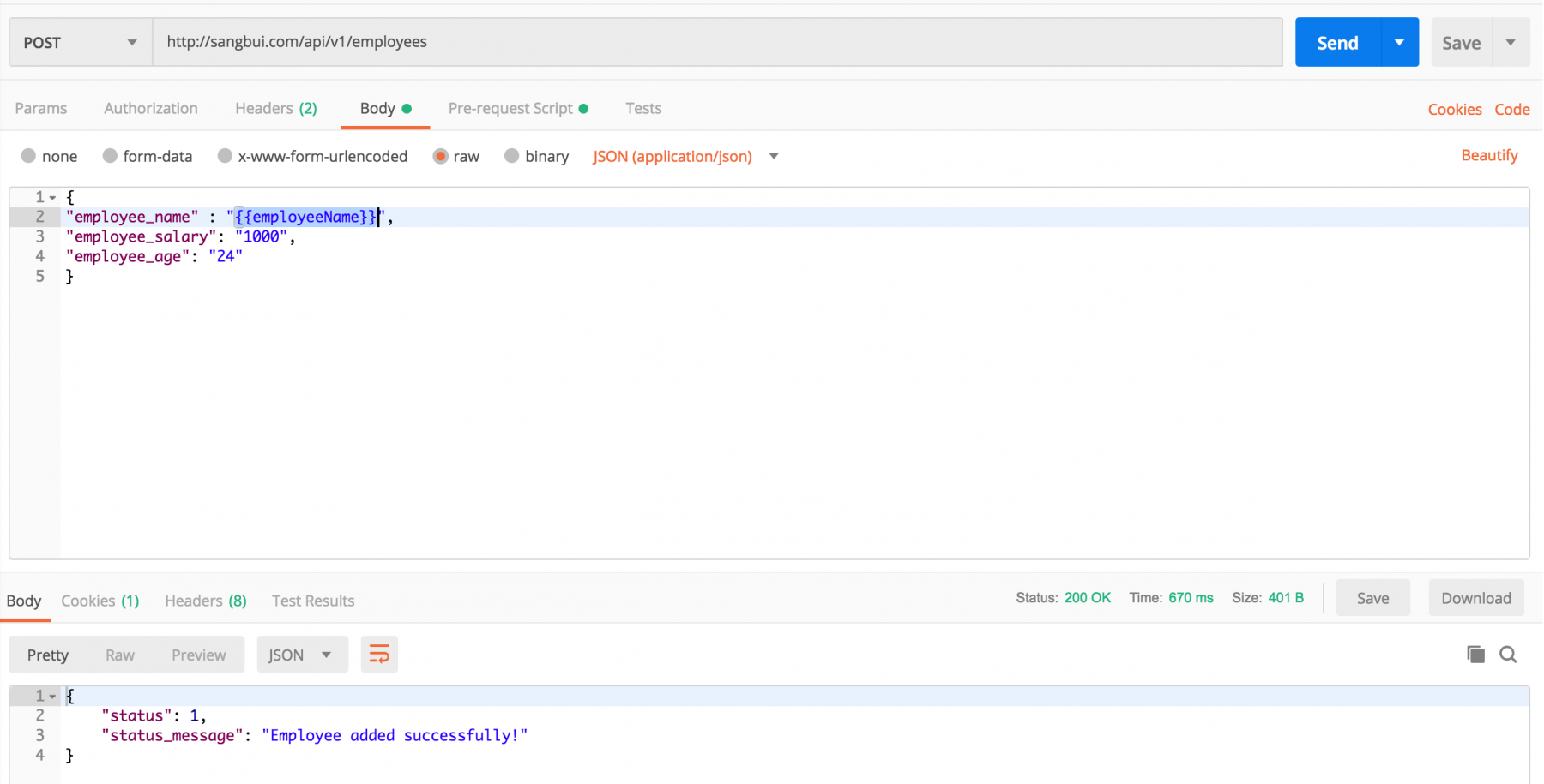 Postman 09 – Pre-request scripts – Sang Bui